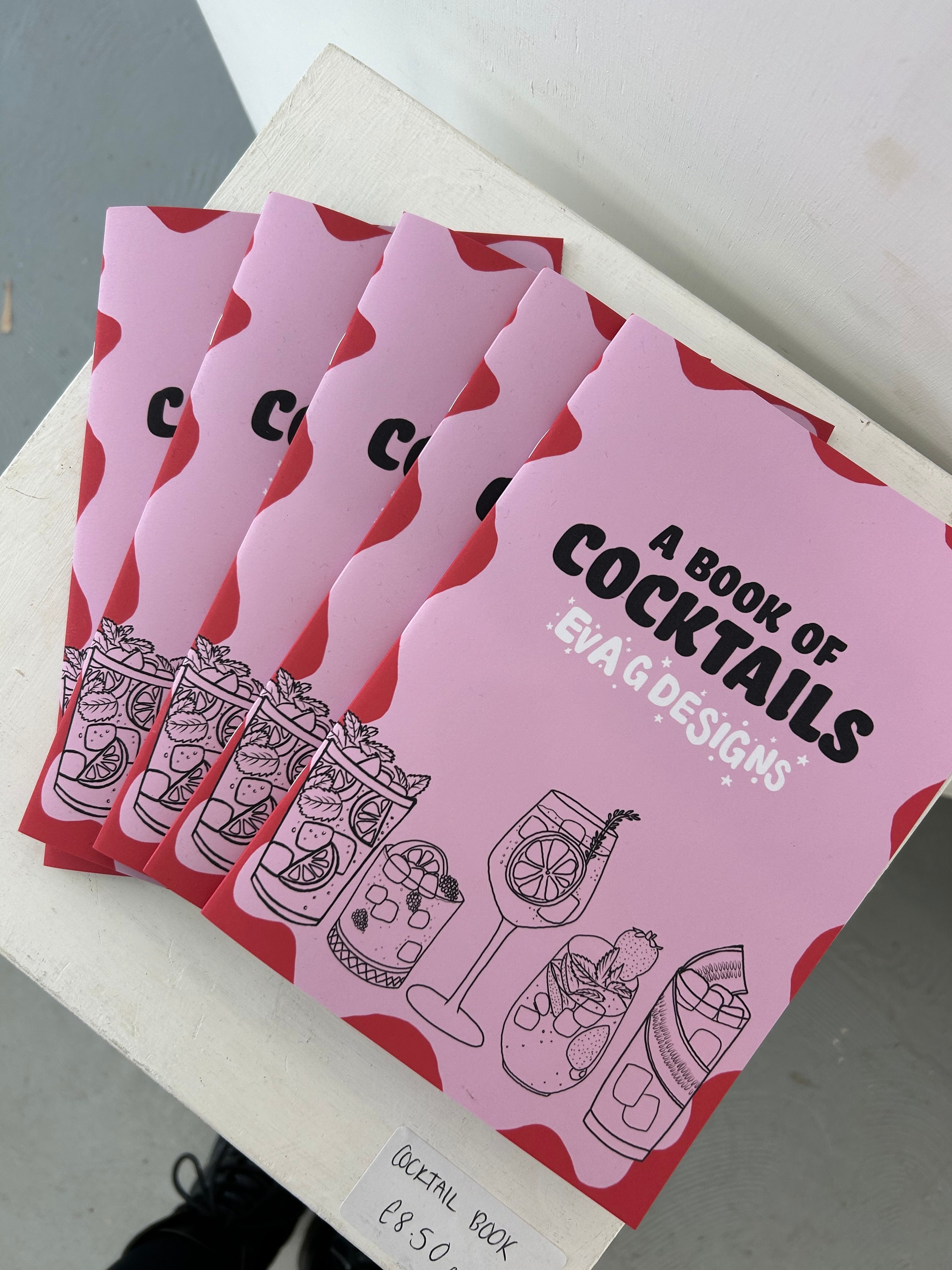 Illustrated Cocktail Recipe Book, 11 Drinks, Home Bartender Guide ...