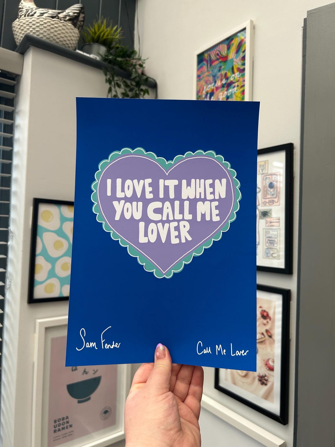 Sam Fender Call Me Lover Heart Art Print - Etsy