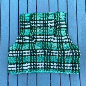 Tartan Sweater Vest Crochet Pattern - Etsy