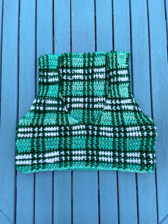 Tartan Sweater Vest Crochet Pattern | Etsy