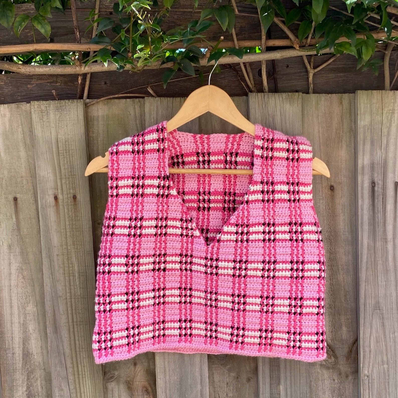 Tartan Sweater Vest Crochet Pattern - Etsy