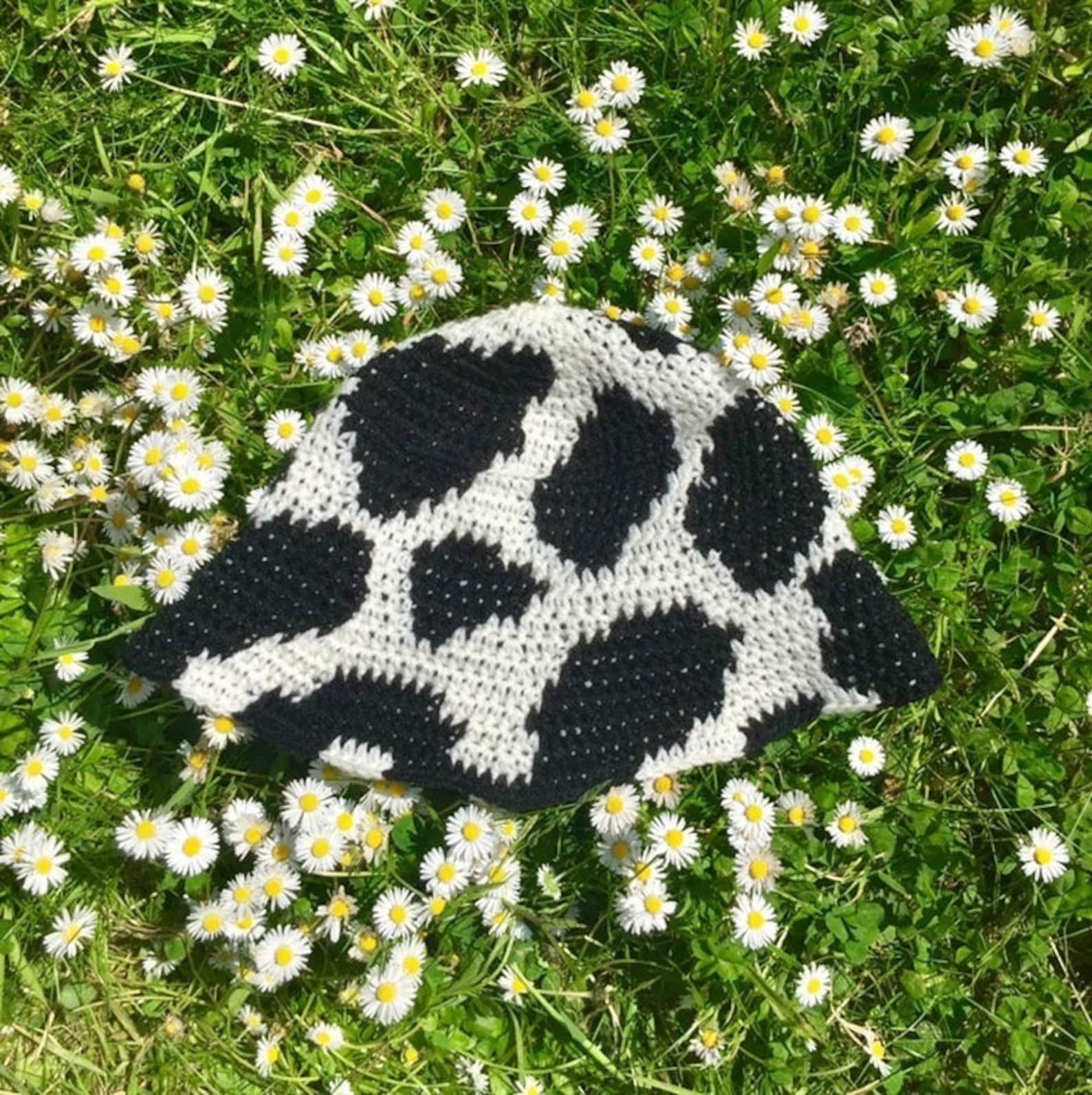 Cow Print Bucket Hat Crochet Pattern - Etsy