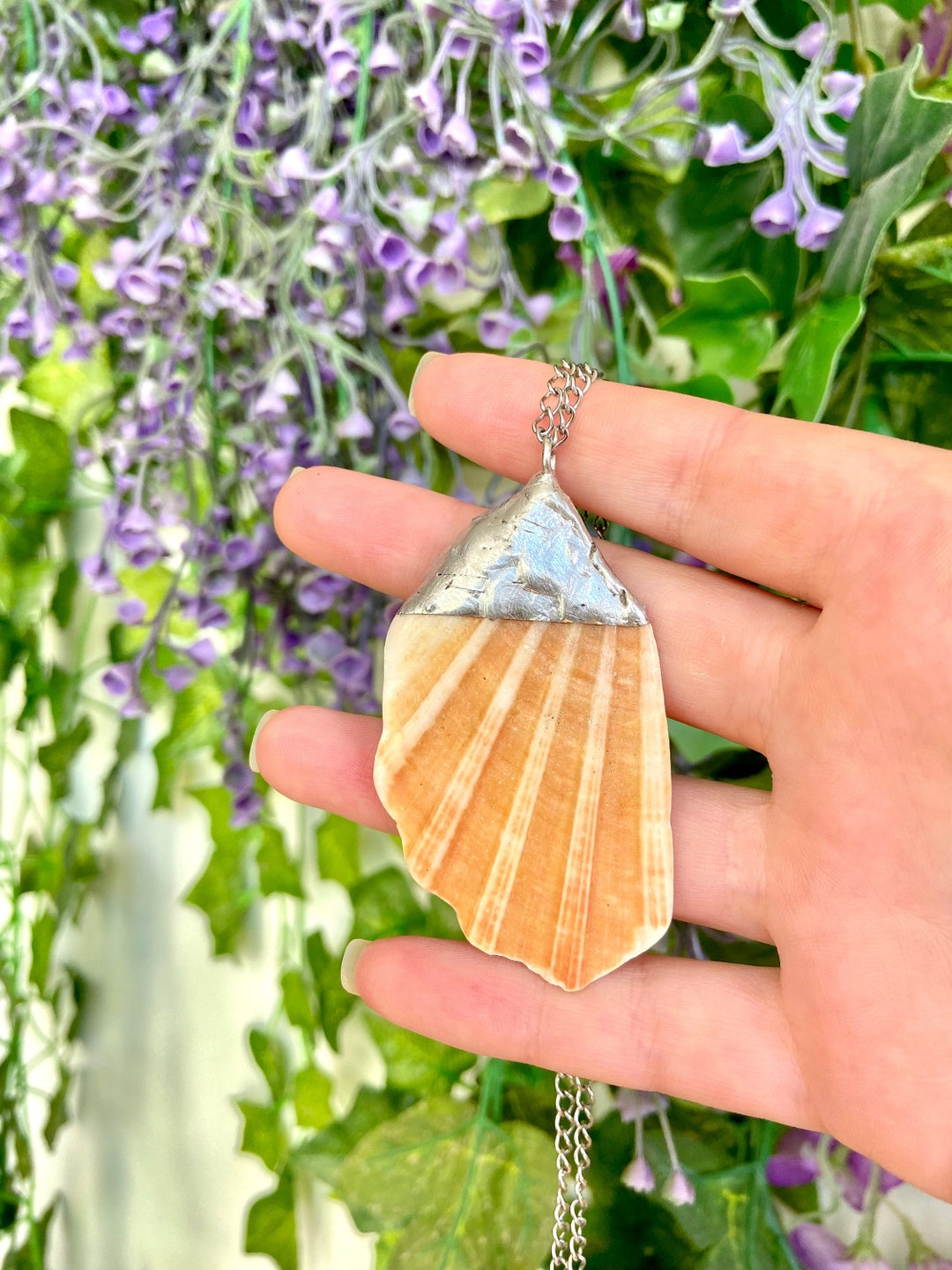 LARGE Shell Pendant Necklace Abalone Necklace Healing - Etsy