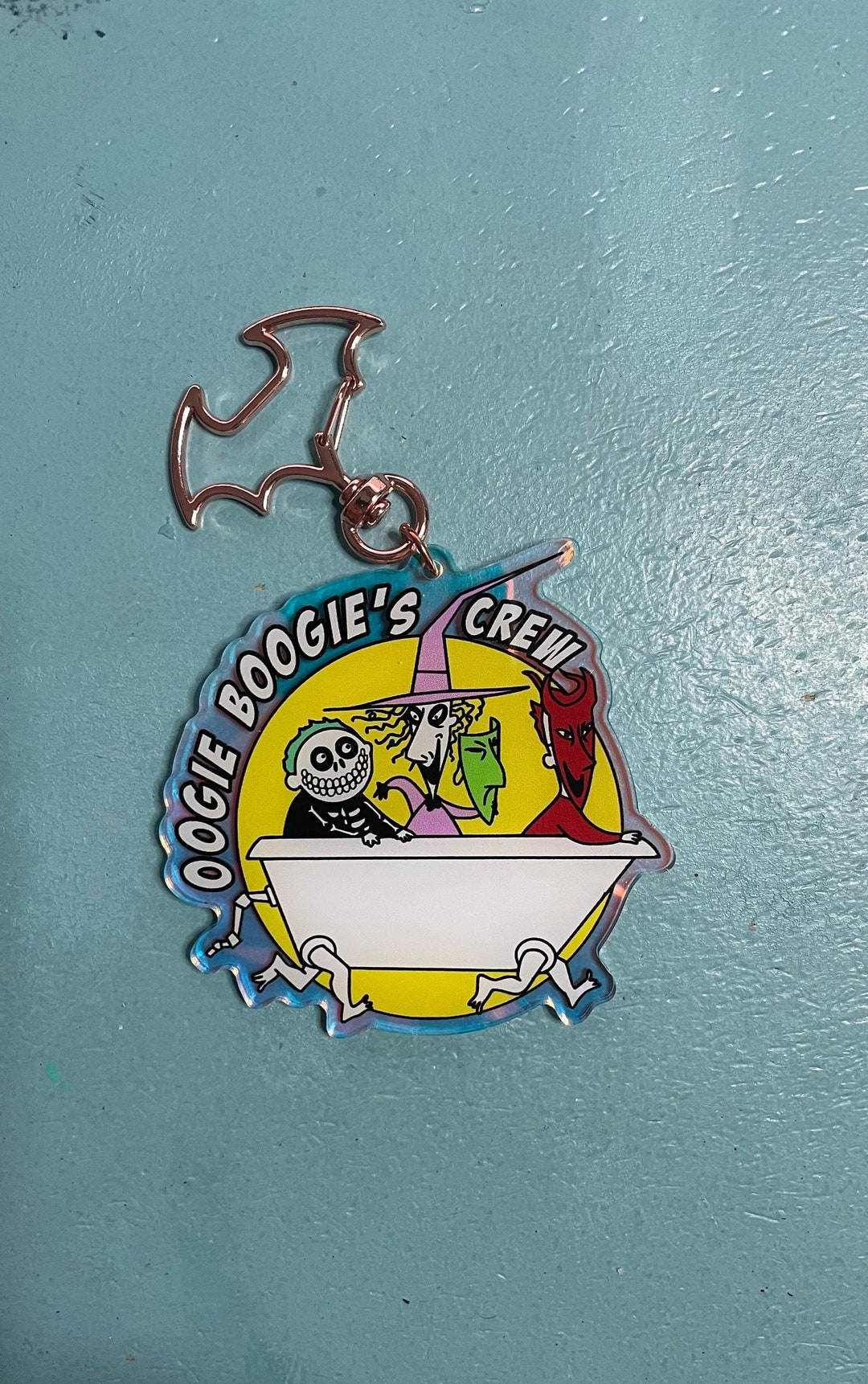 Oogie Boogie Crew Keychain Lock Shock Barrel Holographic - Etsy