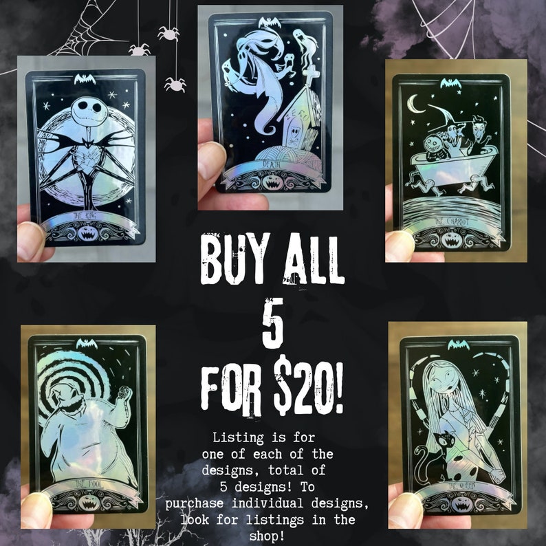 Tarot Card Oogie Boogie Sticker, Oogie Boogie, Boogie Man, Nightmare ...