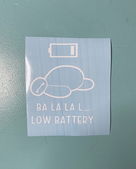 Disney Inspired Baymax Low Battery Decal Baymax Decal Big - Etsy Australia