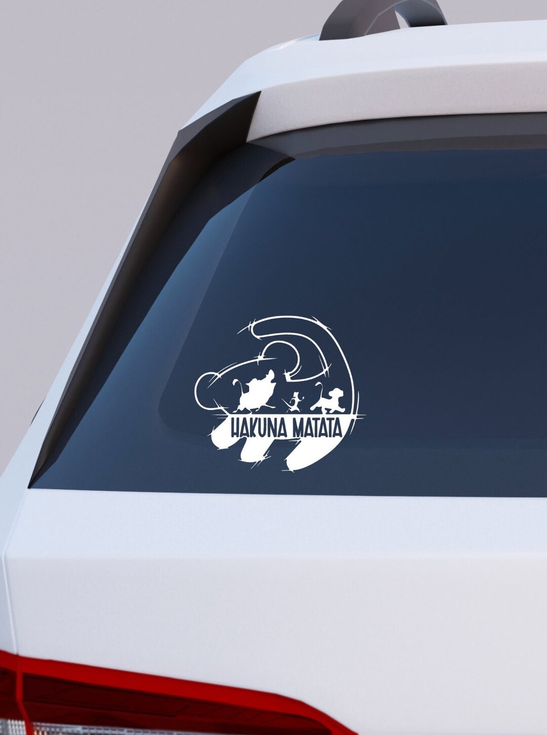 Hakuna Matata Car Decal, Simba, Timon, Pumba, Vinyl Decal, Car Decal ...