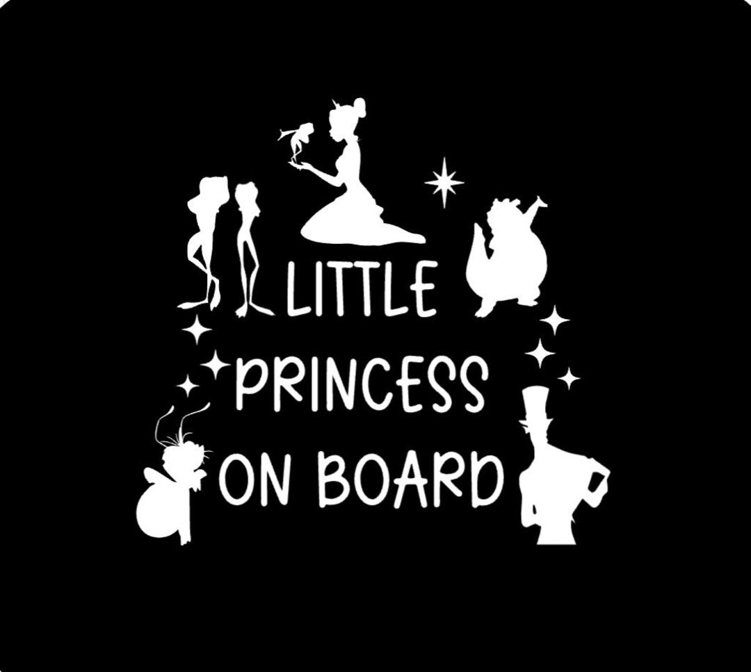 Tiana Inspired Princess on Board Decal, Princess and the Frog, Tiana ...