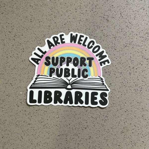 Library Sticker - Etsy