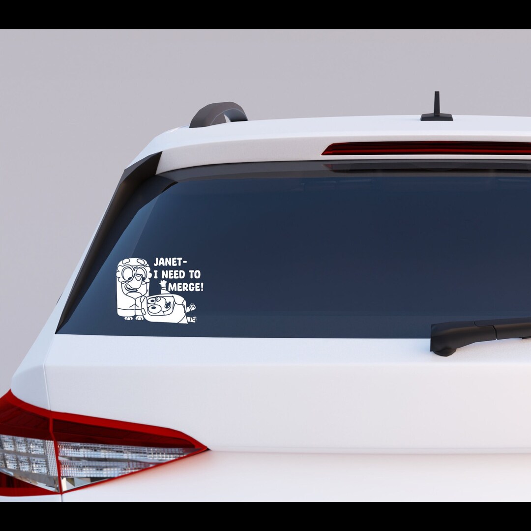 Grannies Janet I Need to Merge Car Decal, Car Decal, Laptop Decal, Rita ...