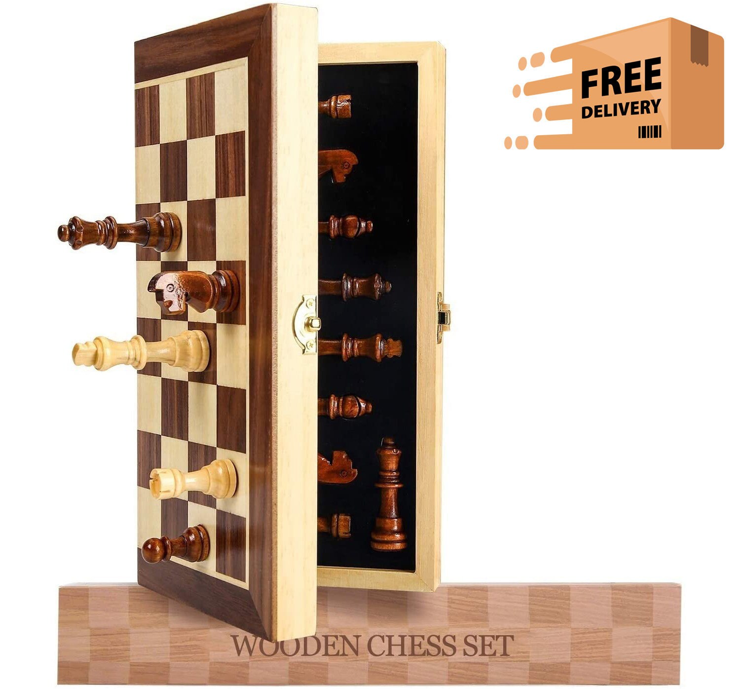 Magnetic Chess Set, Wooden Chess Board Games for Adults, Travel Chess ...