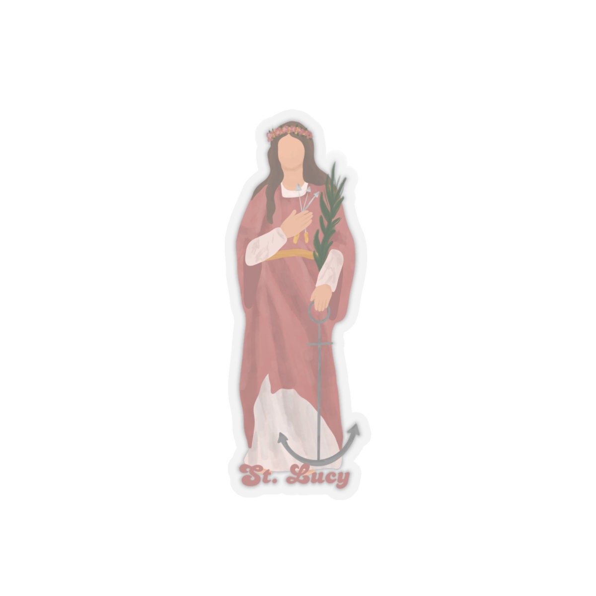 St. Lucy Kiss-cut Stickers, Catholic Saint Vinyl Decal - Etsy