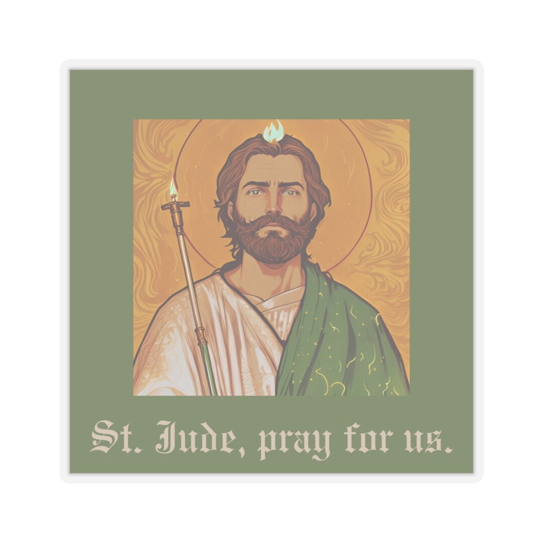 St. Jude Kiss-cut Stickers, Vinyl Catholic Saint Decal - Etsy