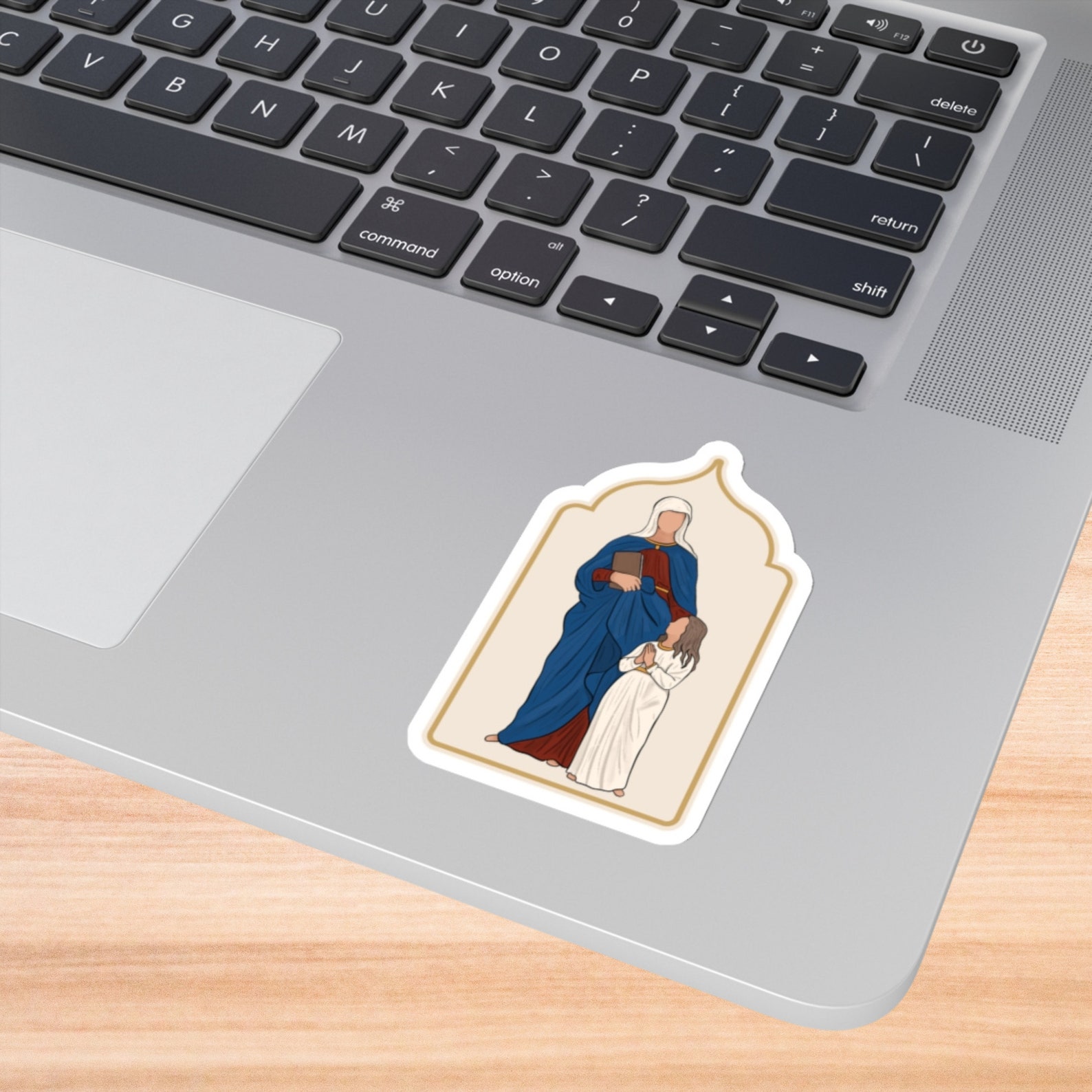 St. Ann and Virgin Mary Kiss-cut Stickers, Catholic Saint Vinyl Decal ...