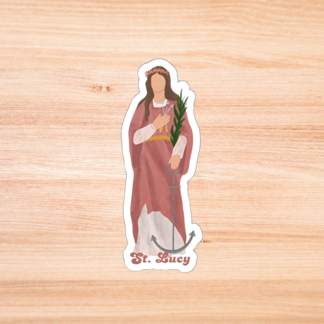 St. Lucy Kiss-cut Stickers, Catholic Saint Vinyl Decal - Etsy