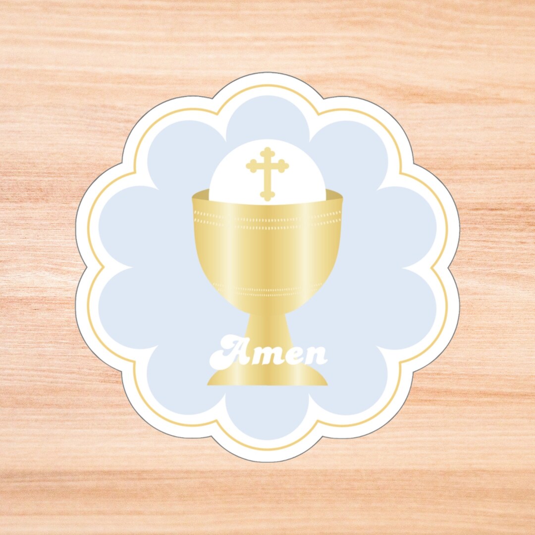 Holy Eucharist Kiss-cut Stickers, Host and Chalice First Communion ...