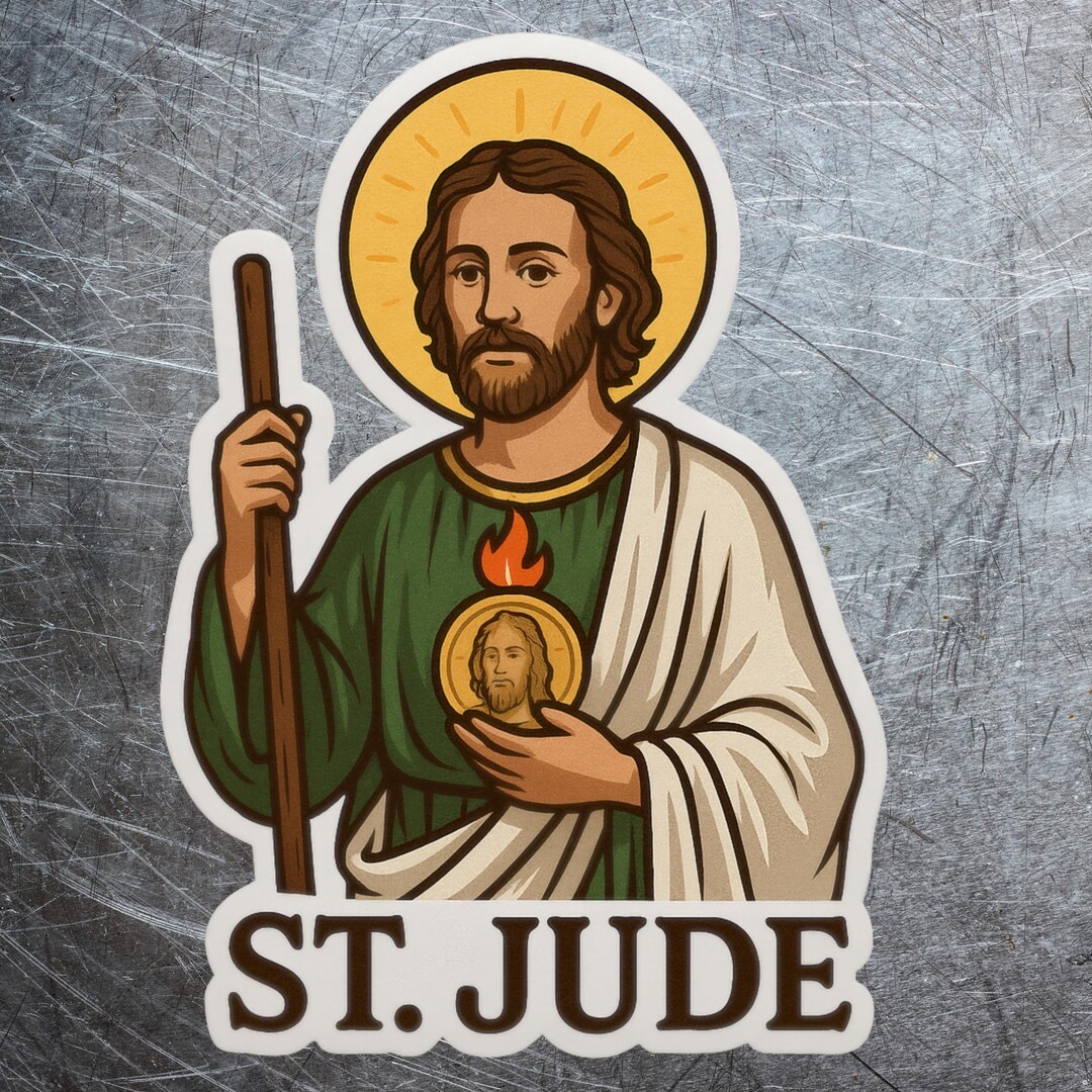 St. Jude Kiss-cut Stickers, Catholic Saint Vinyl Decal - Etsy