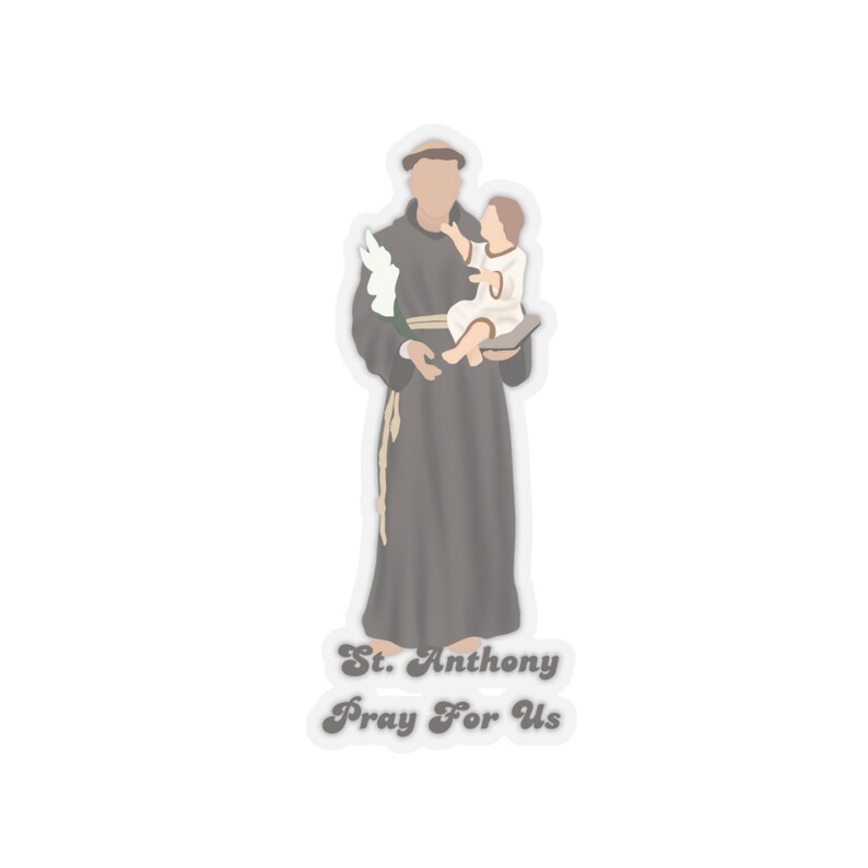 St. Anthony Kiss-cut Stickers, Catholic Saint Vinyl Decal - Etsy