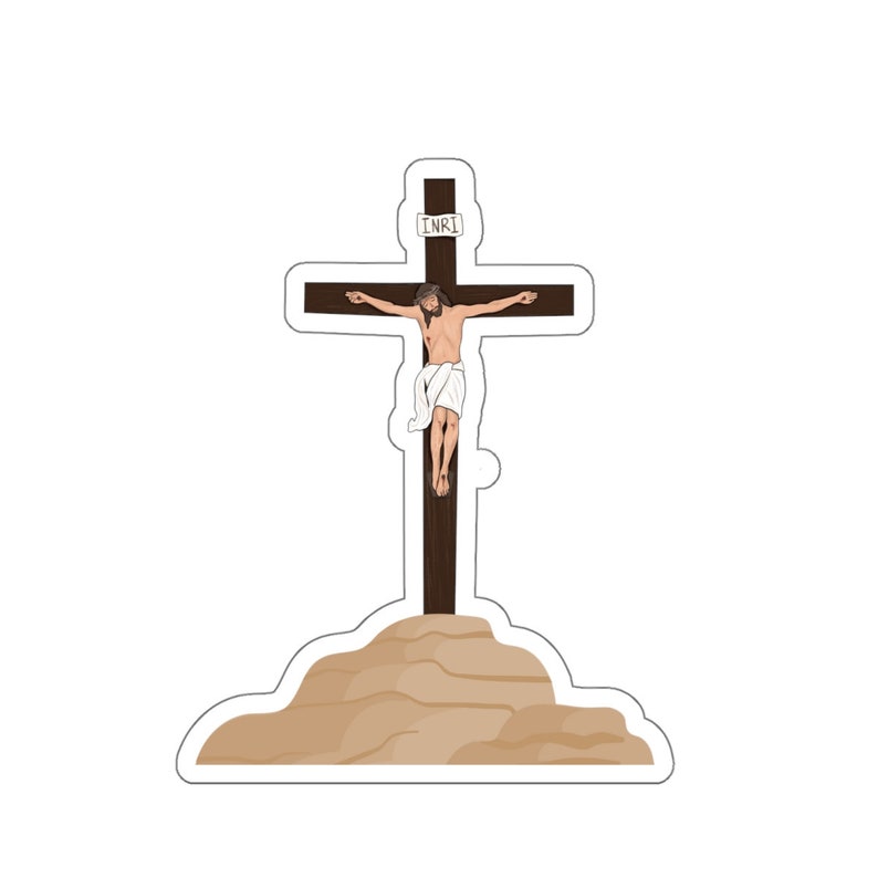 Crucifix Kiss-cut Stickers, Jesus Christ Vinyl Decals, Catholic Gift - Etsy