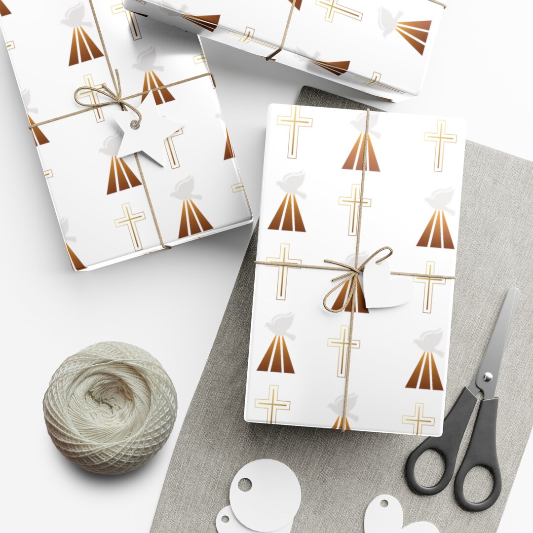 Holy Spirit Gift Wrap Papers, Confirmation or Baptism Wrapping Paper - Etsy