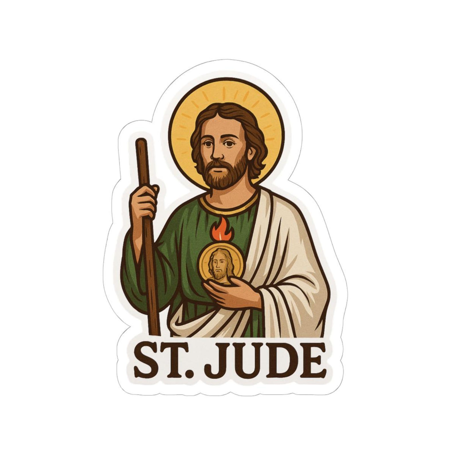 St. Jude Kiss-cut Stickers, Catholic Saint Vinyl Decal - Etsy