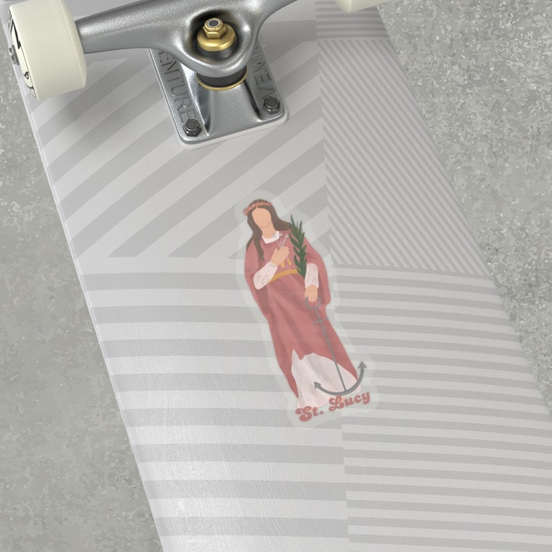St. Lucy Kiss-cut Stickers, Catholic Saint Vinyl Decal - Etsy