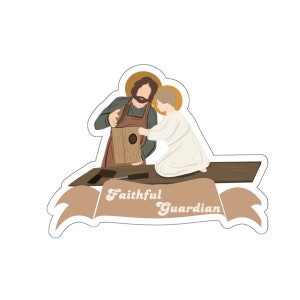 St. Joseph Faithful Guardian Kiss-cut Stickers, Catholic Saint Vinyl ...