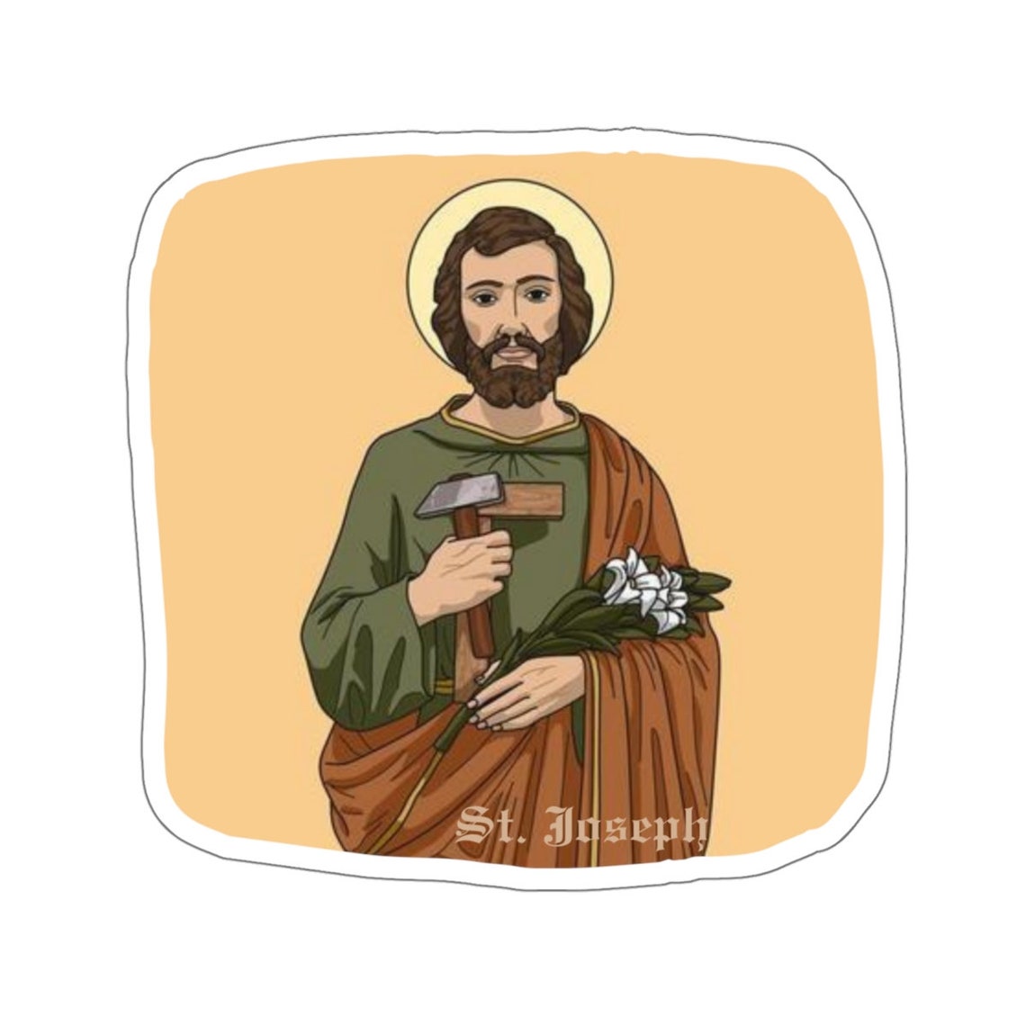St. Joseph Kiss-cut Stickers, Catholic Saint Vinyl Decal - Etsy