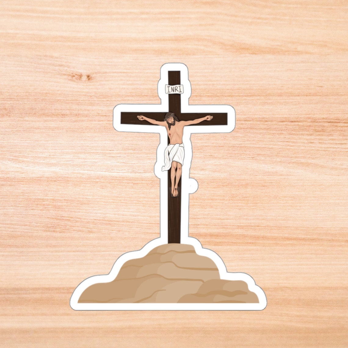 Crucifix Kiss-cut Stickers, Jesus Christ Vinyl Decals, Catholic Gift - Etsy
