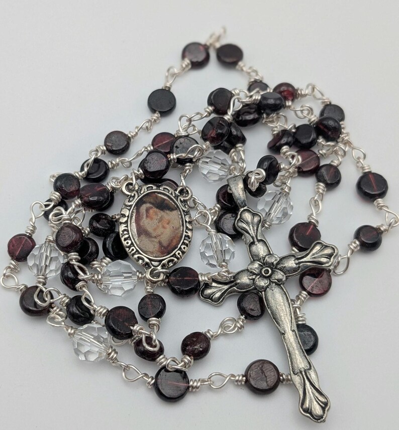 Garnet Nativity Rosary: Handmade Catholic Christmas Rosary Beads - Etsy