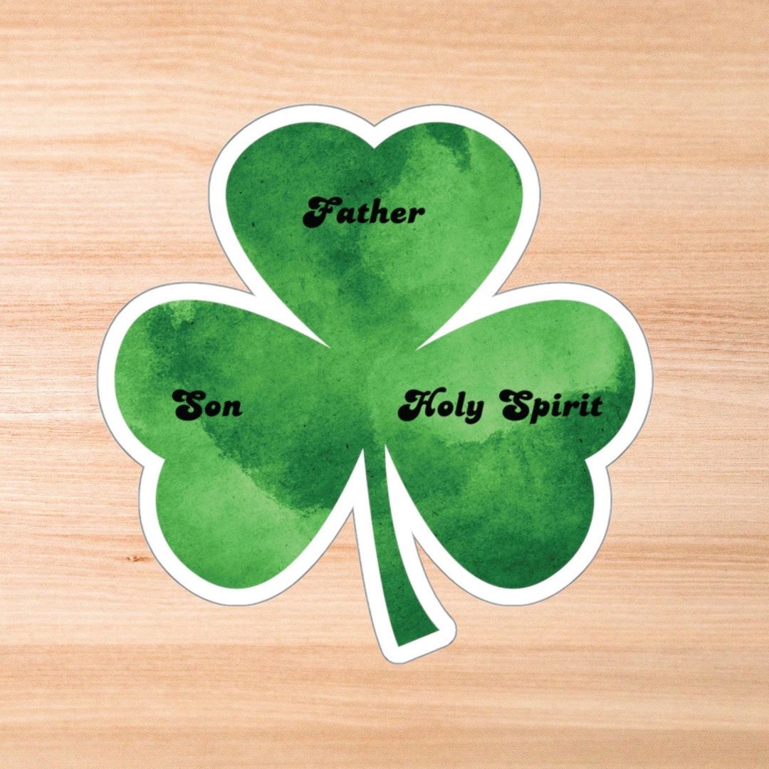 Trinity Shamrock Kiss-cut Stickers, St. Patrick's Day Catholic Vinyl ...