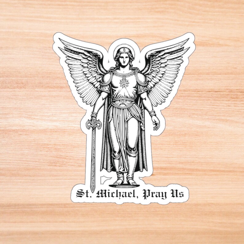 St. Michael the Archangel Kiss-cut Stickers, Catholic Saint Vinyl ...