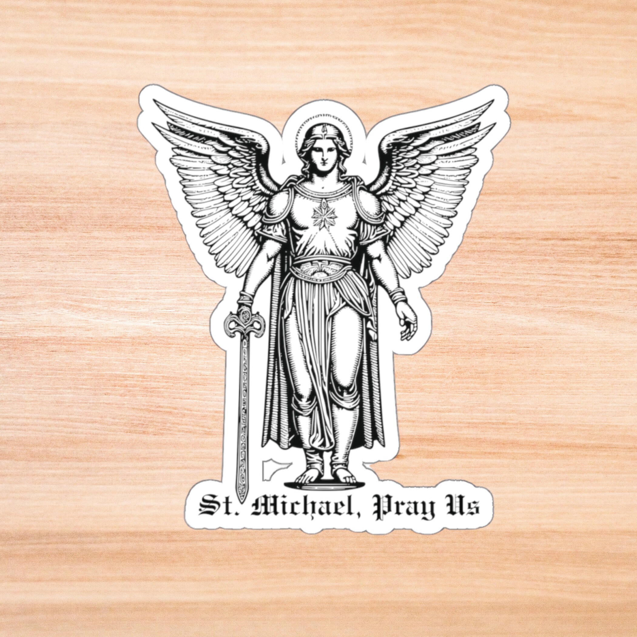 St. Michael the Archangel Kiss-cut Stickers, Catholic Saint Vinyl ...