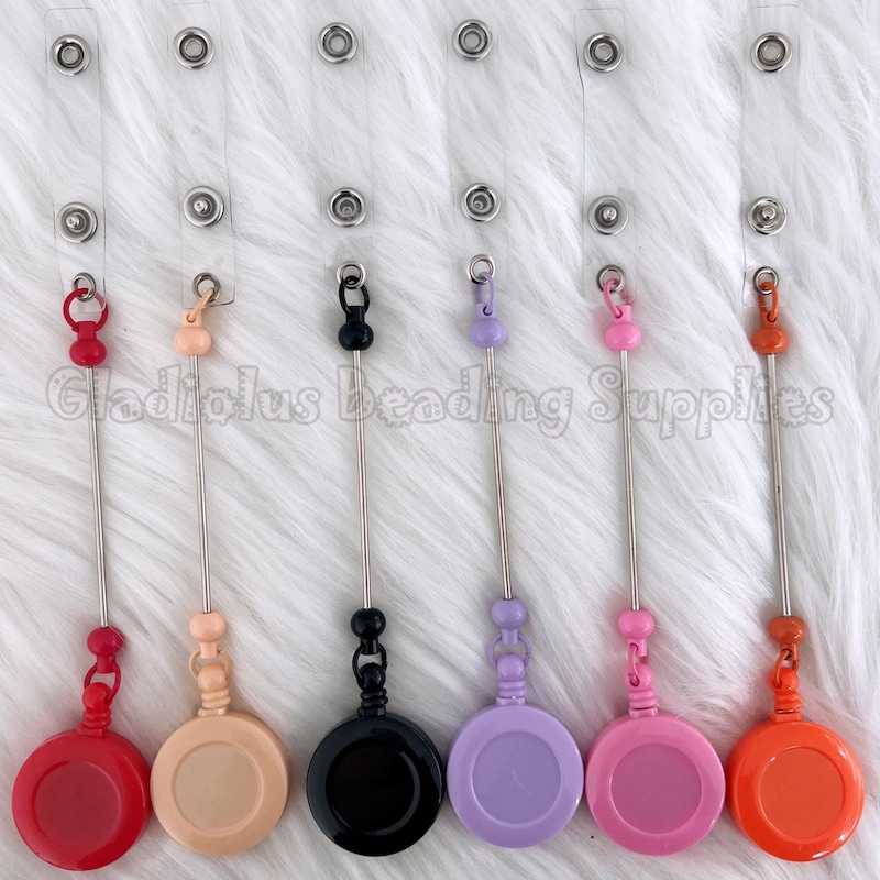 Beaded Badge Reels and Pens - Etsy