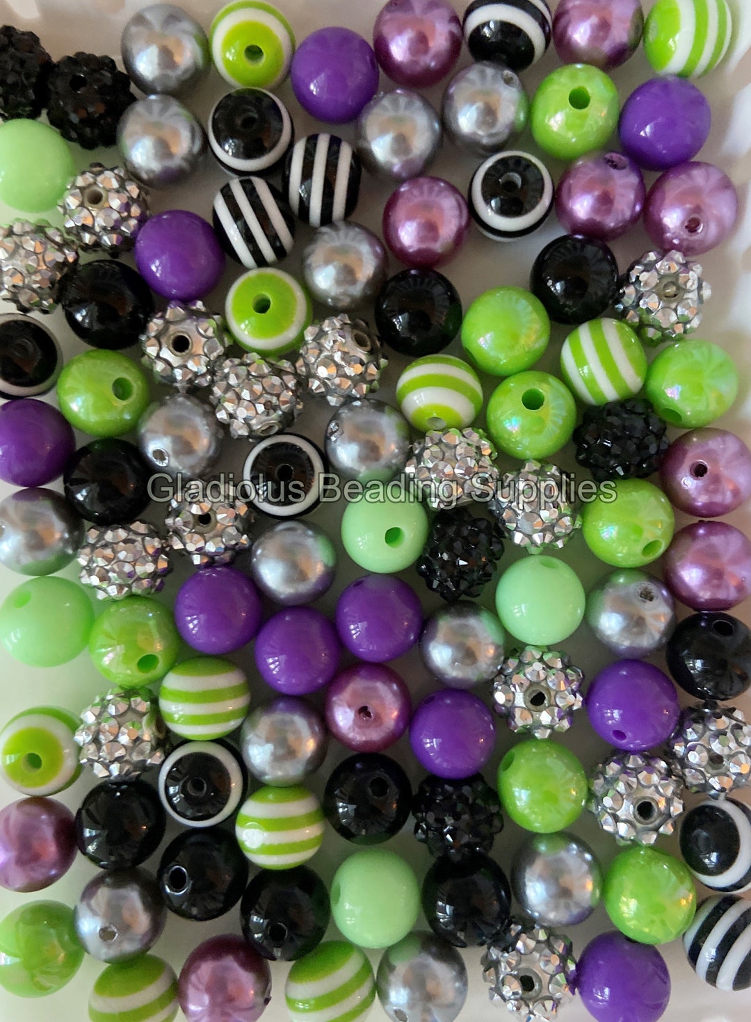 100 Qty 12mm Beads Halloween Set Beads Craft Acrylic Beads - Etsy