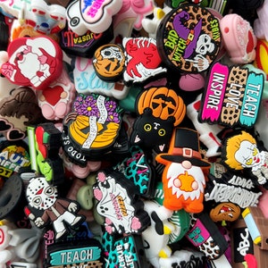 25-200 Randomly Assorted Focal Silicone Beads, Focal Beads, Loose Beads ...