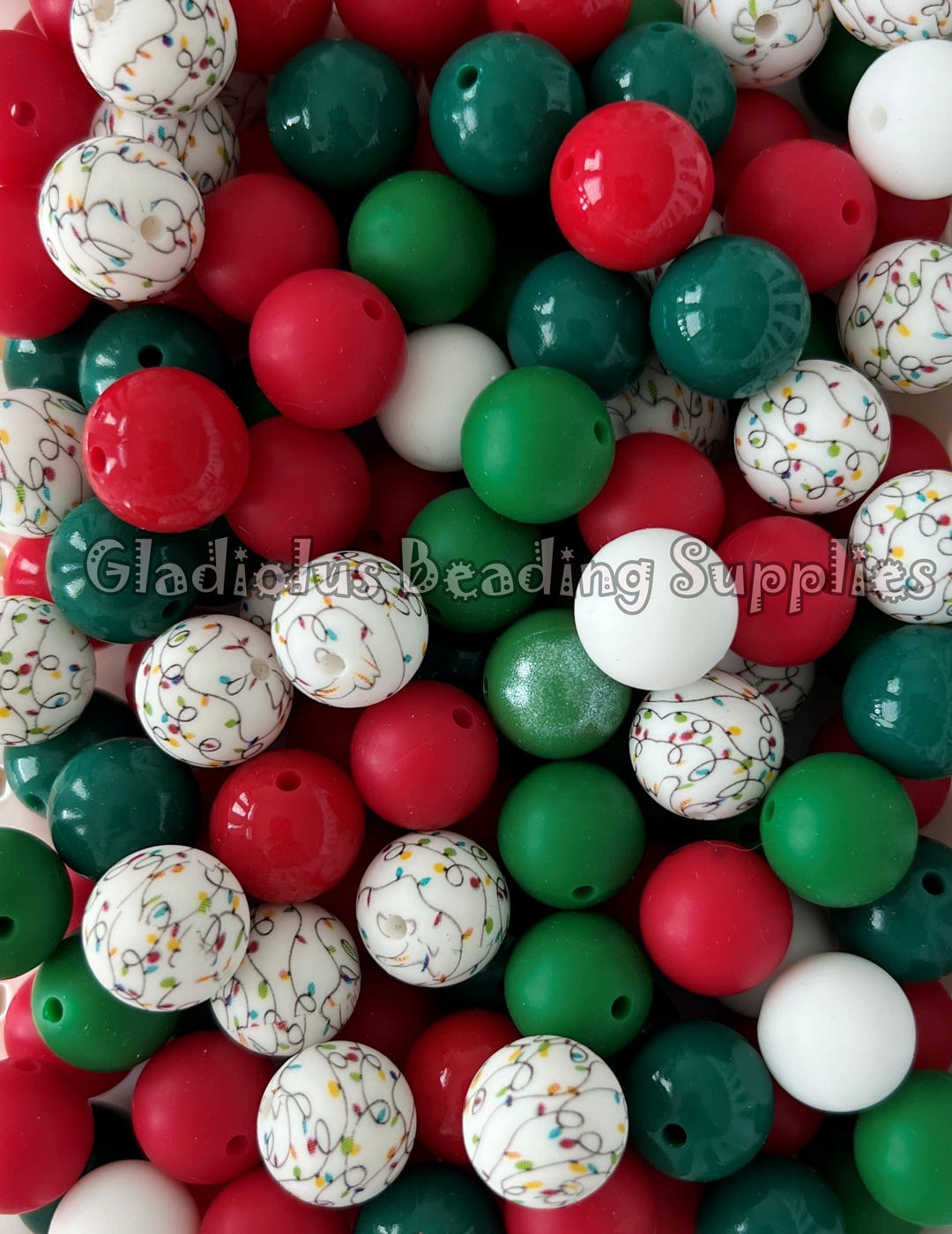 15mm Christmas Beads, Silicone Random Beads, Christmas Beads, Wholesale ...