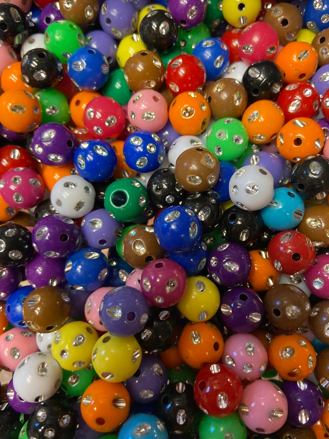 12mm Matte Beads - Bling Bling Beads Craft - Acrylic Beads - Chunky ...