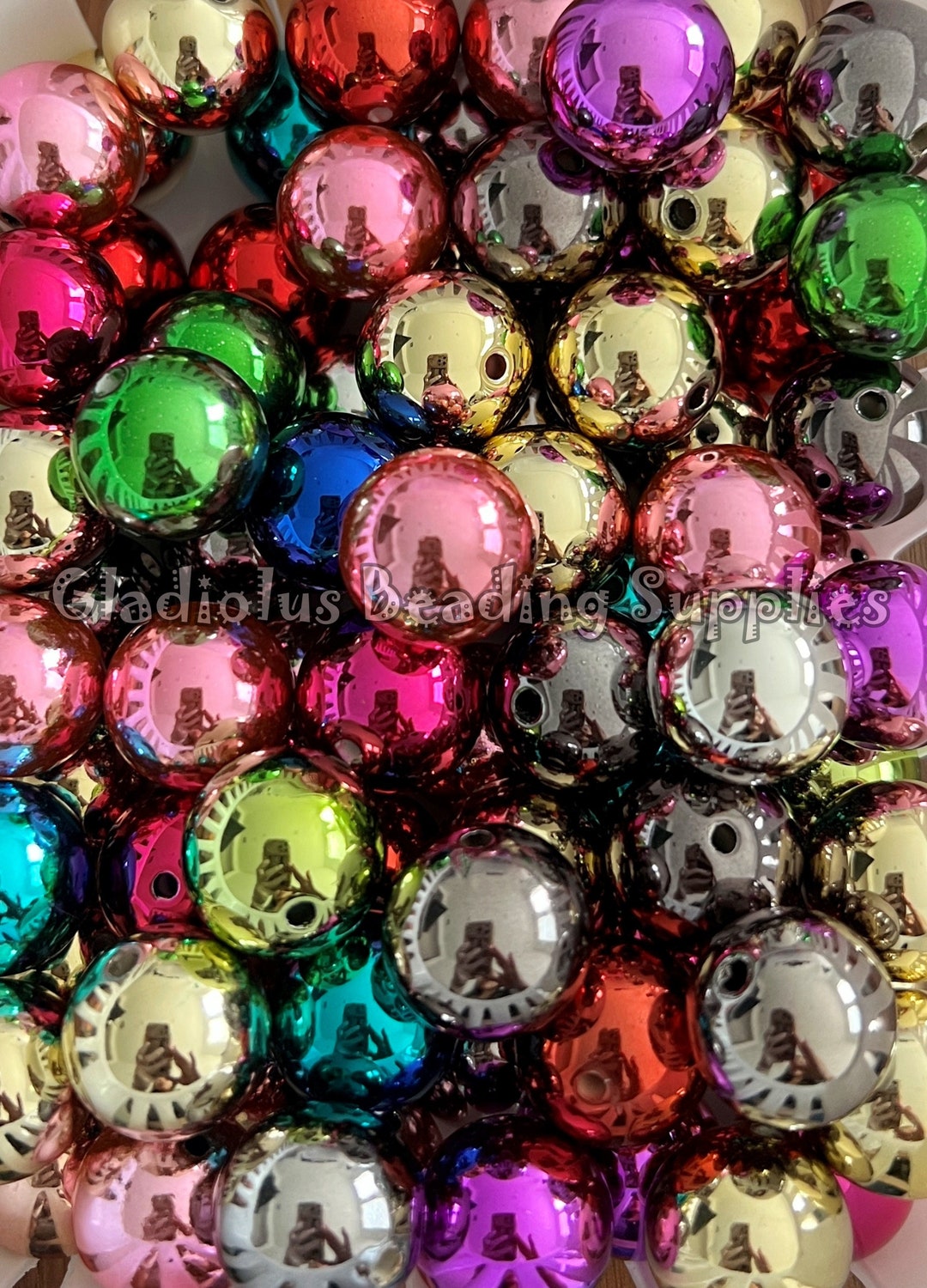 20mm Beads, Shiny UV Beads, Pearly Look, Reflective Bead, Acrylic Beads ...