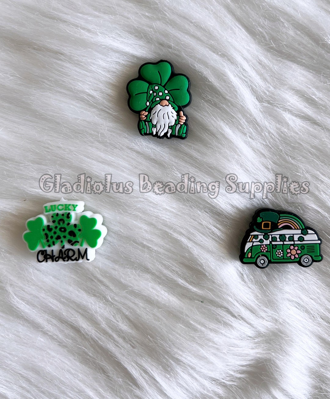 30mm, Shamrock Beads, Loose Beads, Silicone Beads, Focal Silicone Beads ...
