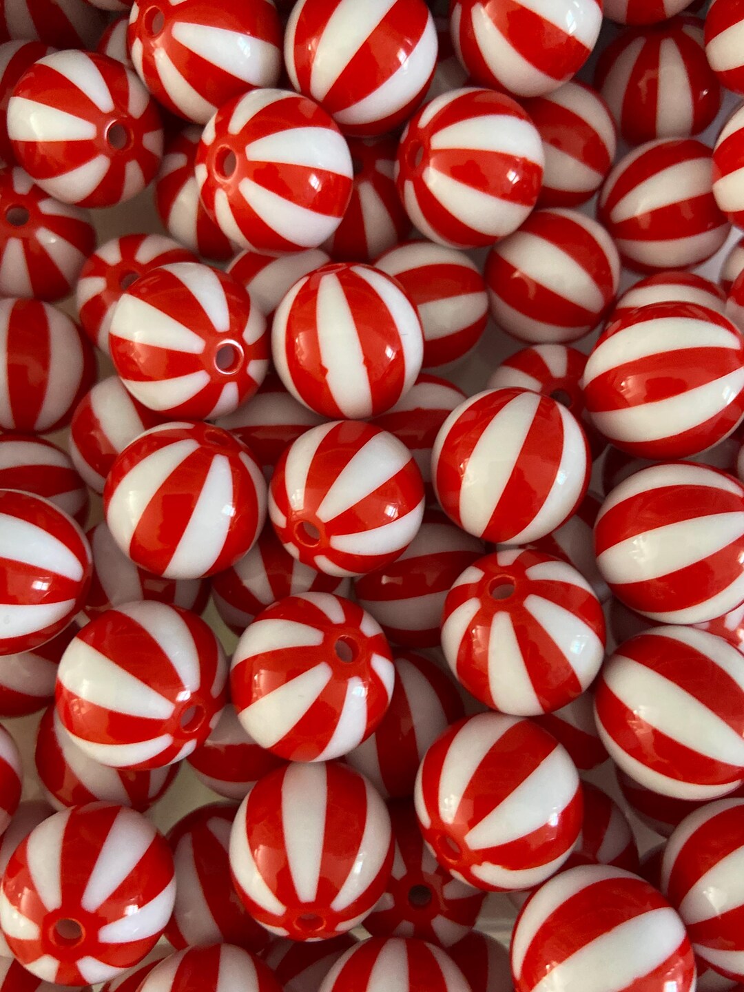 20mm Red Watermelon Beads, Chucky Bubblegum Beads, Gumball Beads ...