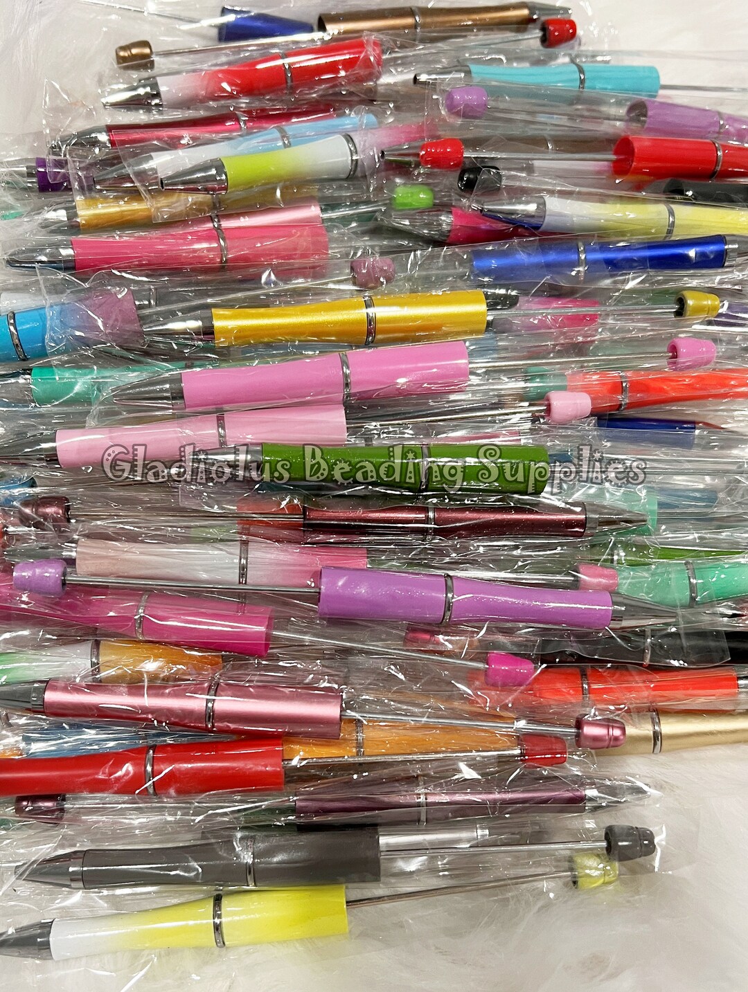 BULK, DIY Beadable Pens, Plastic Pens, for Chunky Bubblegum Beads, Pen ...