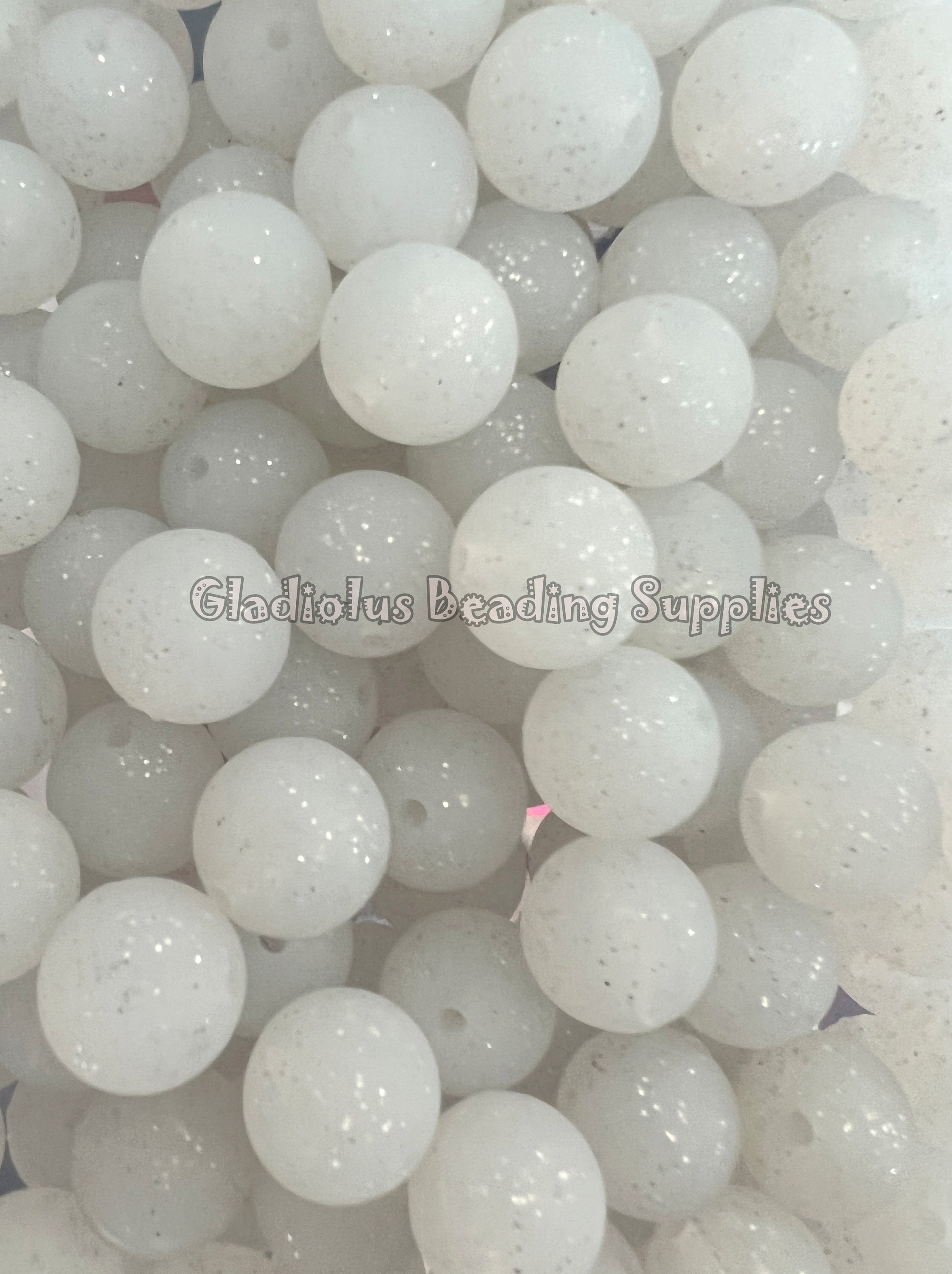 15mm Beads, Solid Glitter Round Beads, Silicone Round Beads, Glitter ...