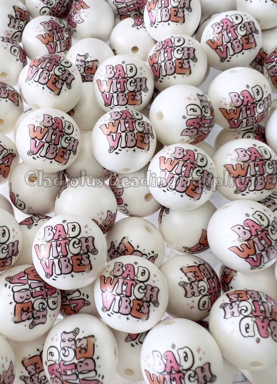 20mm Bad Witch Beads, Chucky Beads, Acrylic Matte Gumball Beads ...