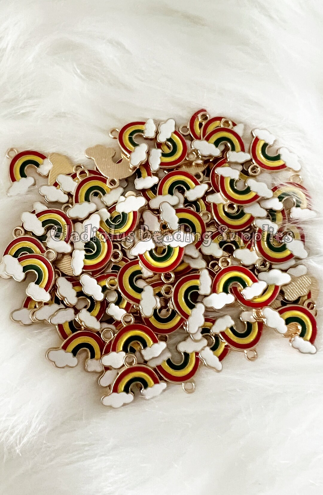 19mm Rainbow Enamel Charms, Colorful Rainbow Charm, Charms, Loose ...