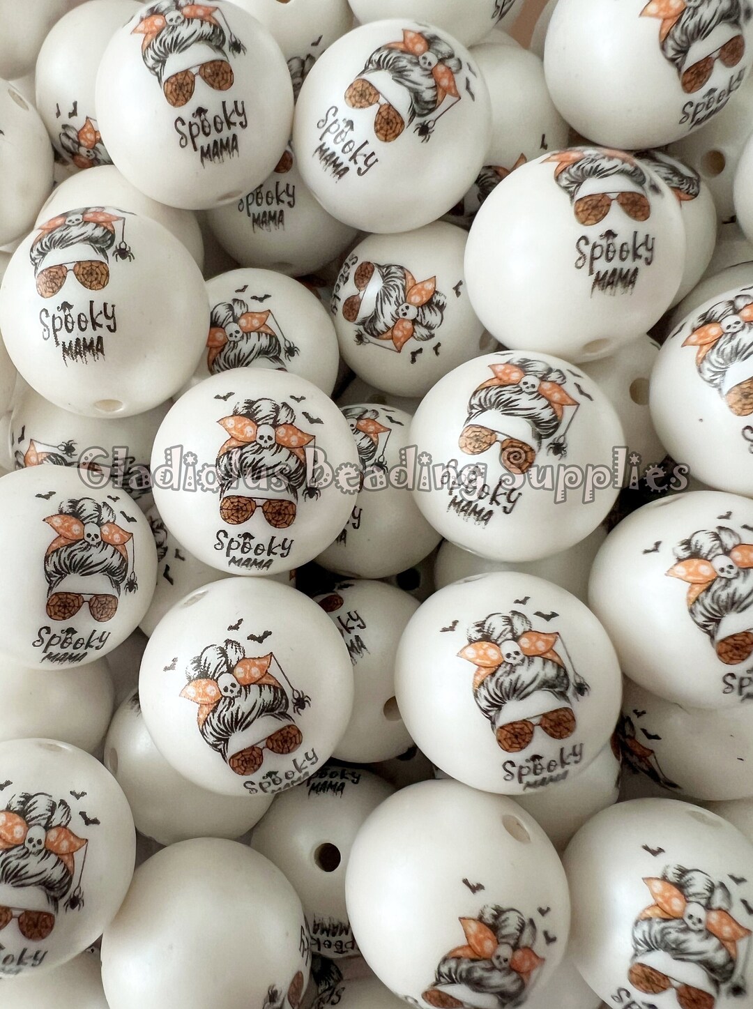 20mm Spooky Mama Beads, Chucky Beads, Mom Beads, Gumball Beads, Beading ...