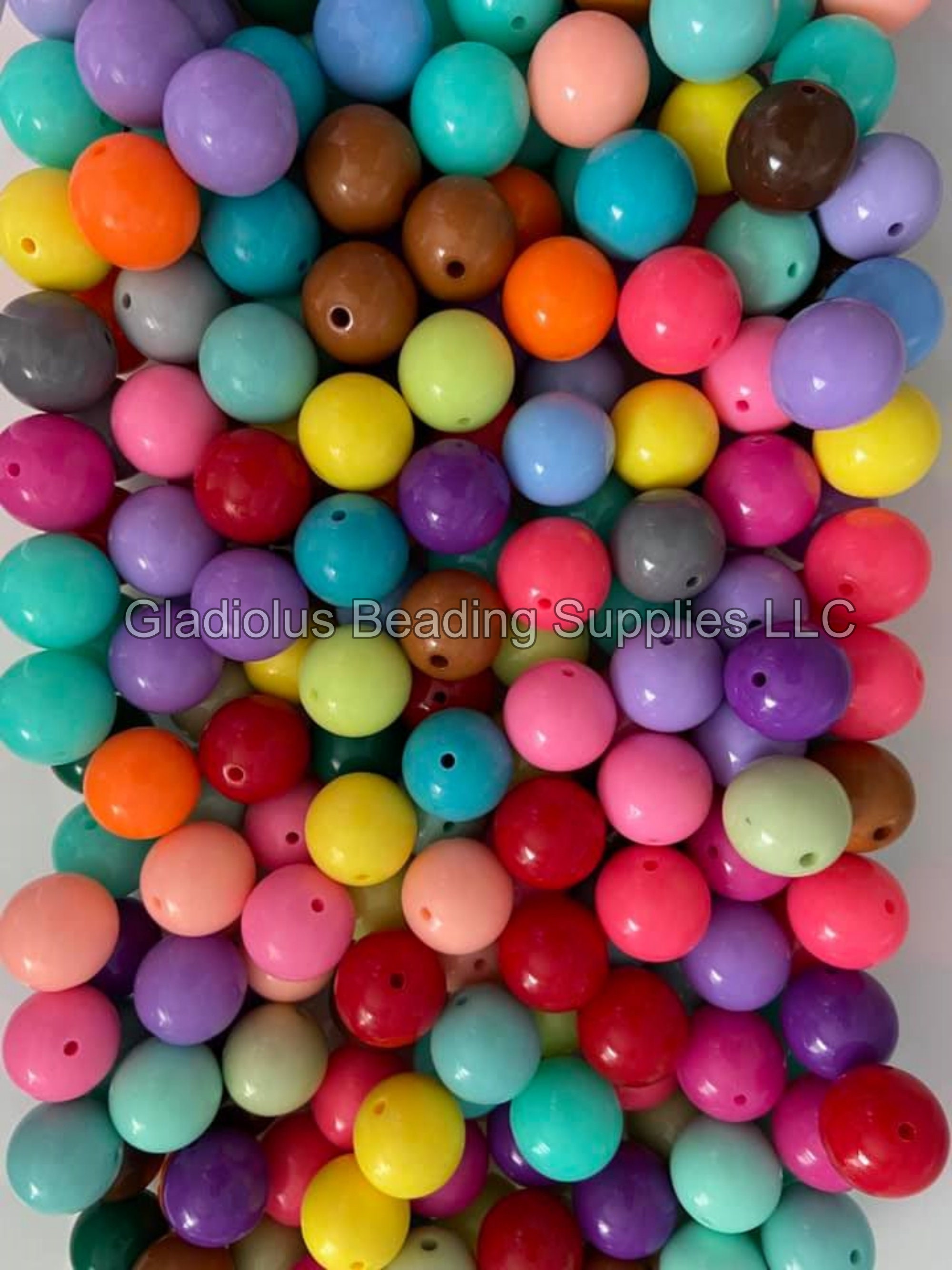 20mm Wholesale Beads Bubblegum Beads Acrylic Solid Beads | Etsy