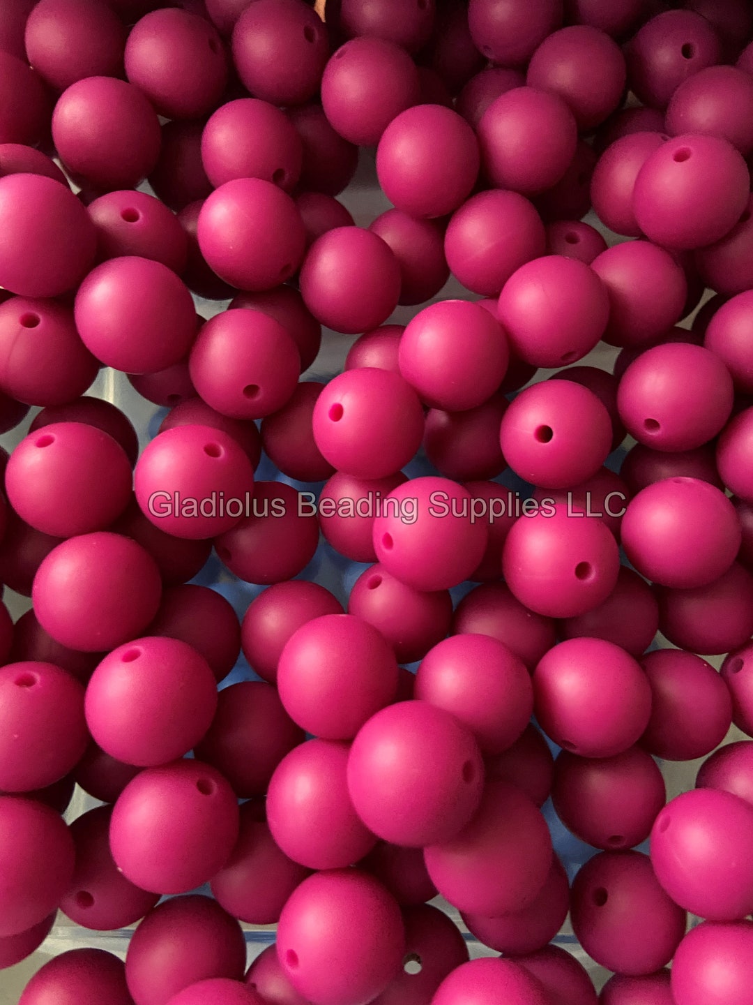 12mm Bead, Raspberry Solid Silicone Beads, Solid Beads, Wholesale Beads ...