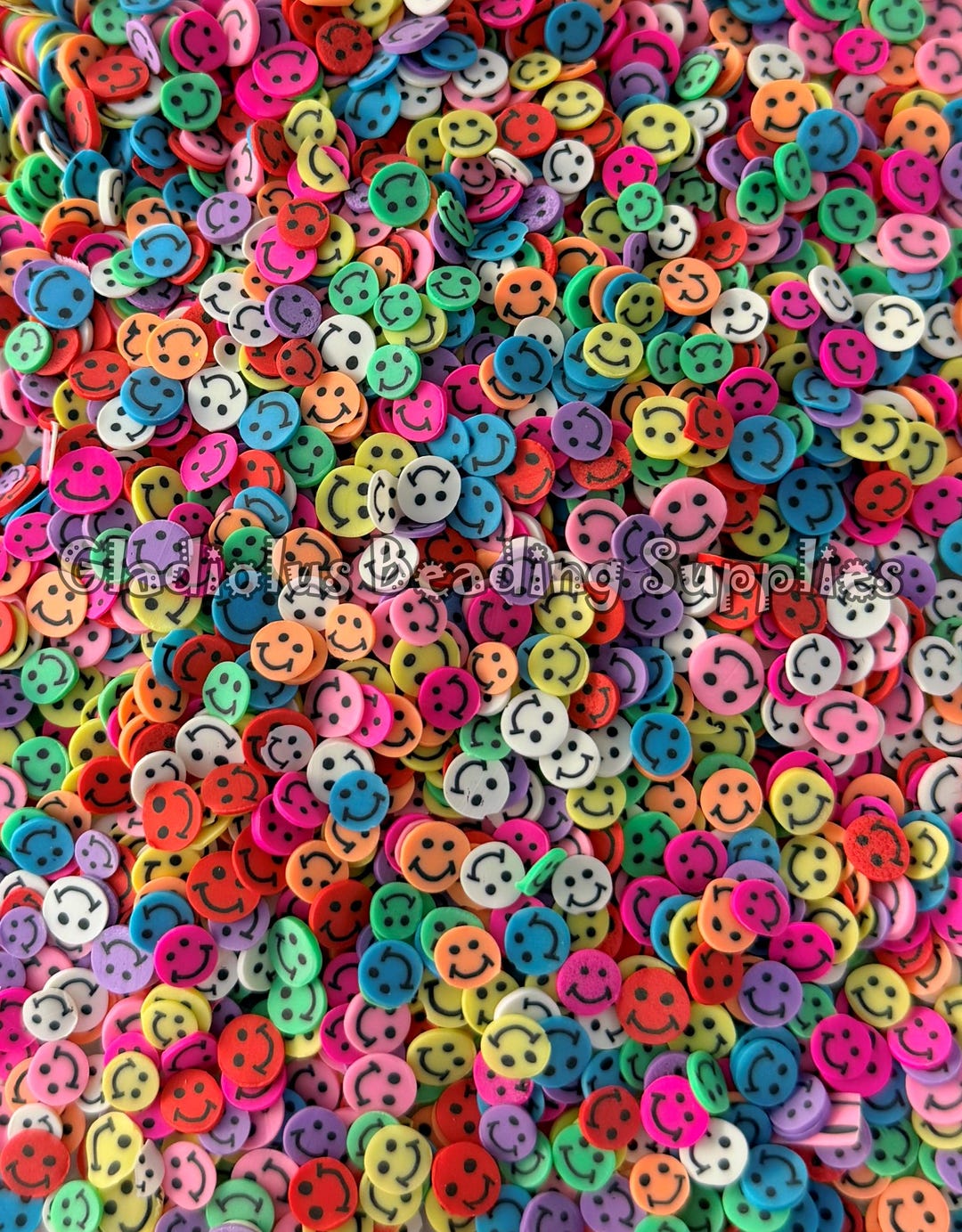 Happy Face Sprinkles Clay, Smiley Face Clay Slices, Non Edible Sprinkle ...