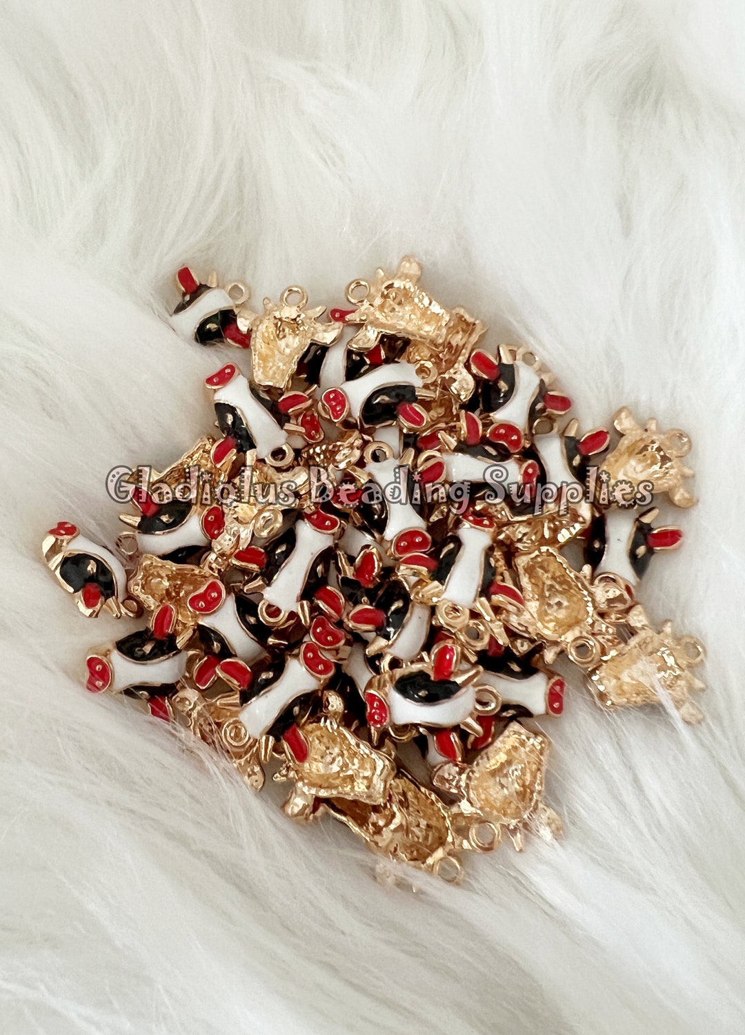 14*15mm Cow Enamel Charms, Colorful Tiny Charm, Charms, Loose Charms ...